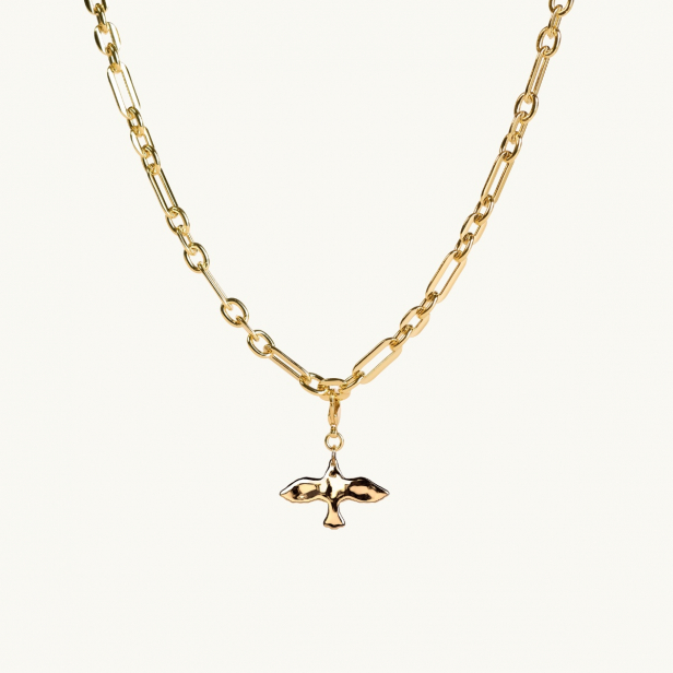 ORGANIC DOVE CHUNKY CHAIN NECKLACE GOLD | EMMA ISRAELSSON